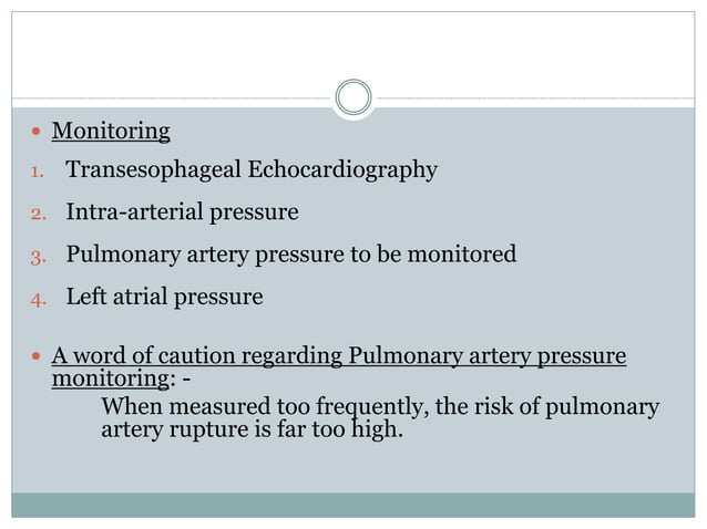Anaesthesia for closed mitral valvotomy | PPTX | Heart and ...