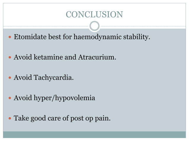 Anaesthesia for closed mitral valvotomy | PPTX | Heart and ...