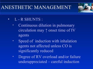 Anaesthesia for congenital heart disease | PPT