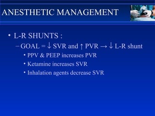 Anaesthesia for congenital heart disease | PPT