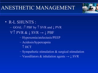Anaesthesia for congenital heart disease | PPT