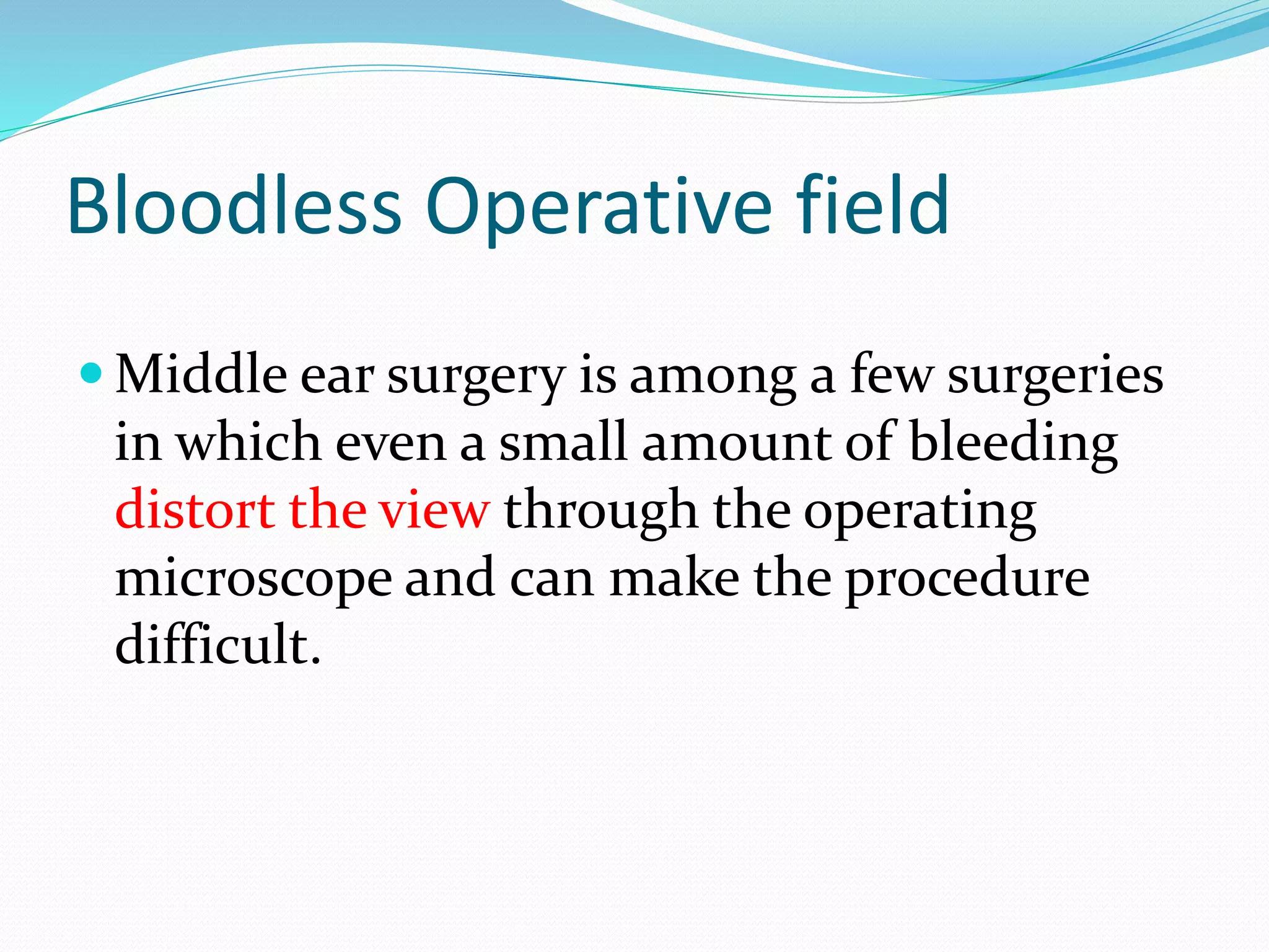 Anaesthesia for ear sugery | PPTX