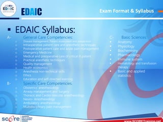 Anaesthesia International Certificates FRCA, MCAI & EDAIC -Orientation ...