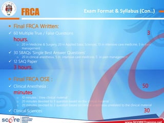 Anaesthesia International Certificates FRCA, MCAI & EDAIC -Orientation ...