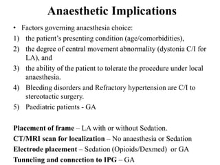 Anaesthesia for functional neurosurgery | PPTX