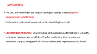 perioeperative anesthesia management of bidrectional glenn | PPTX