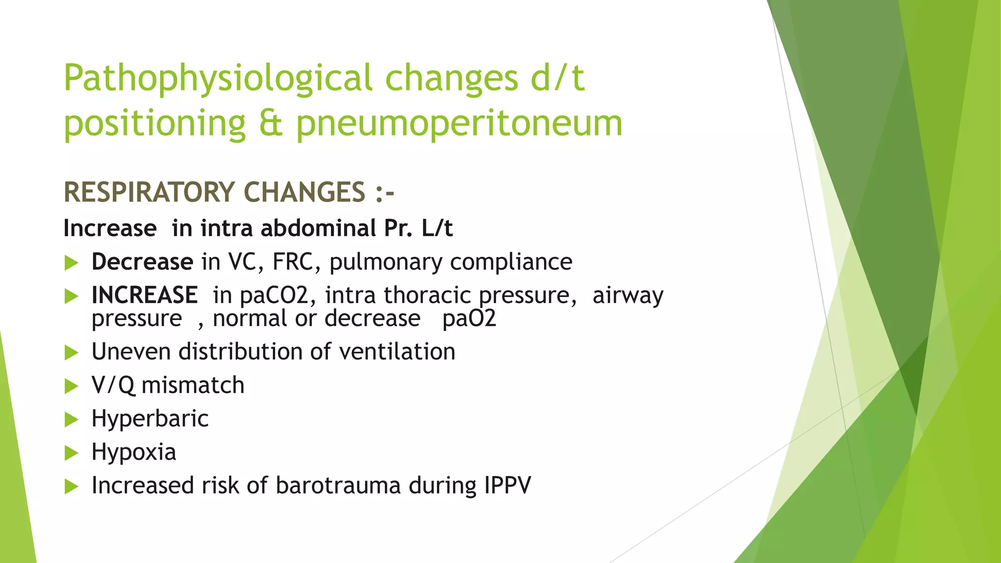 anaesthesia for laparoscopic surgery.ppt