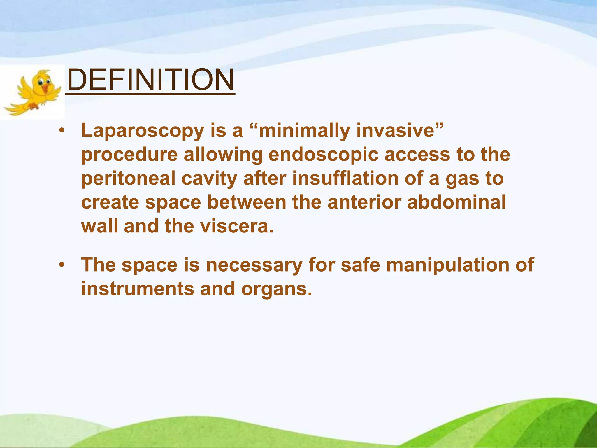 Anaesthesia for laparoscopic surgeries | PPTX
