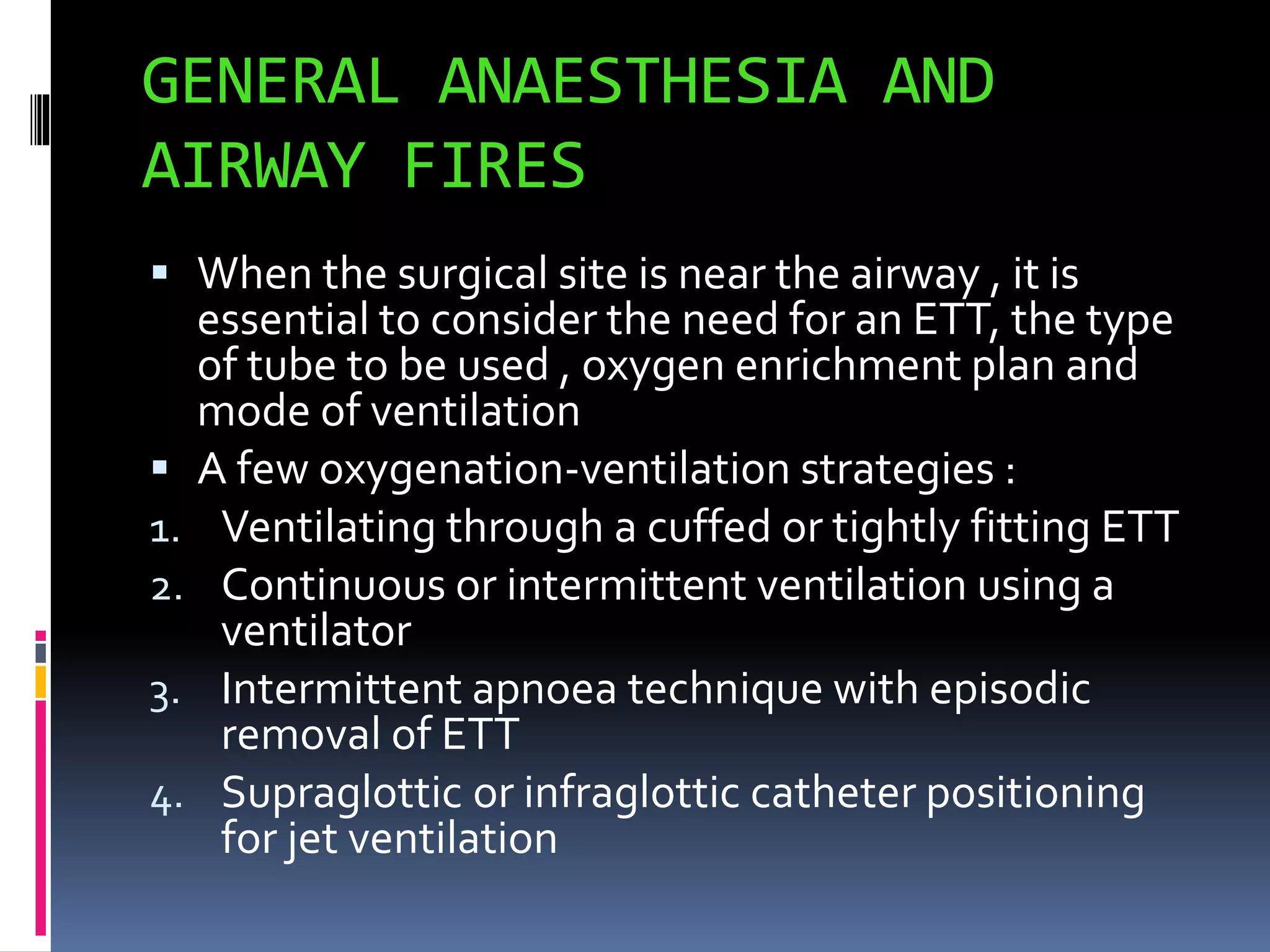 ANAESTHESIA FOR LASER SURGERIES | PPTX