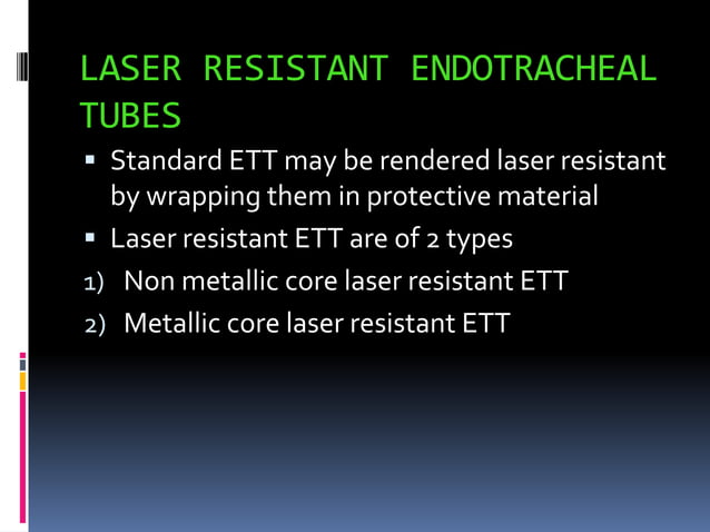 ANAESTHESIA FOR LASER SURGERIES | PPTX