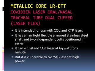 ANAESTHESIA FOR LASER SURGERIES | PPTX