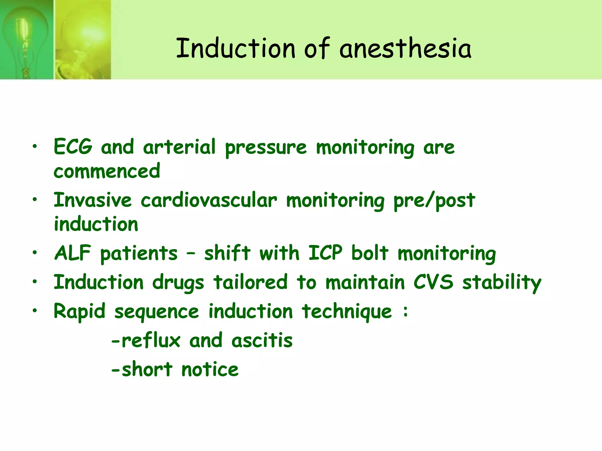 Anaesthesia for liver transplantation | PPT