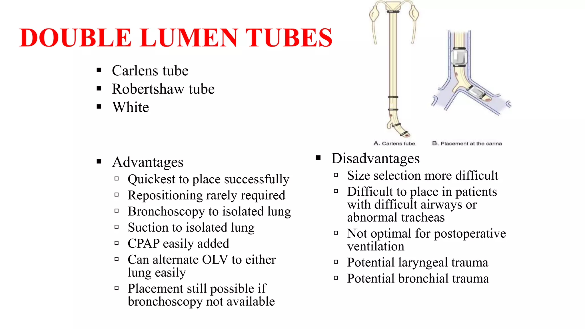 Anaesthesia for lung reduction surgery | PPTX