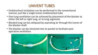 Anaesthesia for lung reduction surgery | PPTX