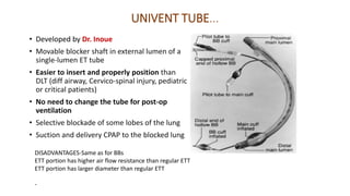 Anaesthesia for lung reduction surgery | PPTX