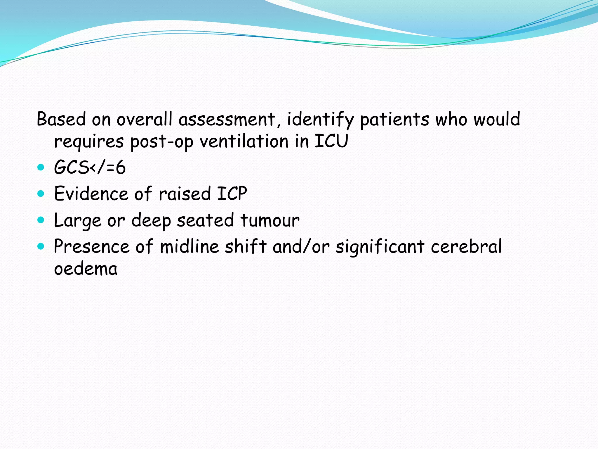 Anaesthesia for neurosurgery | PPTX