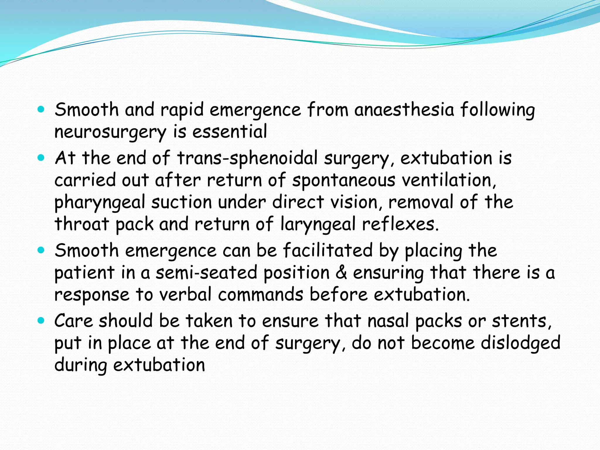 Anaesthesia for neurosurgery | PPTX