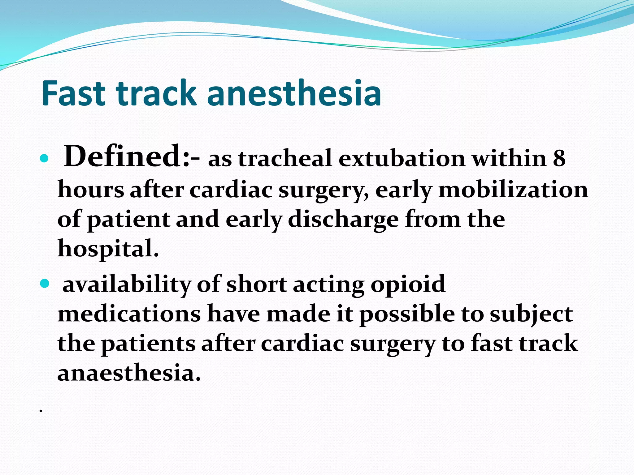 Anaesthesia for off pump coronary artery bypass grafting | PPTX