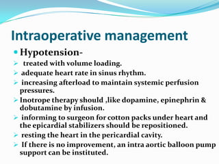 Anaesthesia for off pump coronary artery bypass grafting | PPTX
