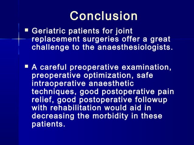 Anaesthesia for orthopaedic replacement surgeries | PPT | Bone and ...