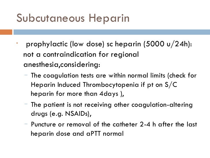 Anaesthesia for patient with anticoagulant