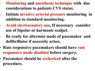 Anaesthesia for patient with pacemaker | PPT
