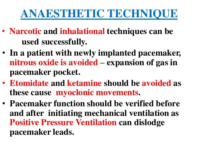 Anaesthesia for patient with pacemaker