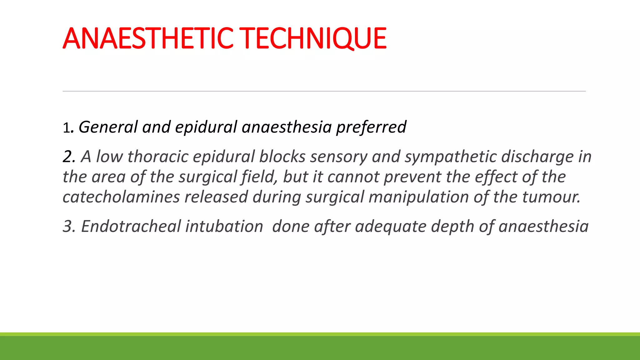 Anaesthesia for pheochromacytoma | PPTX