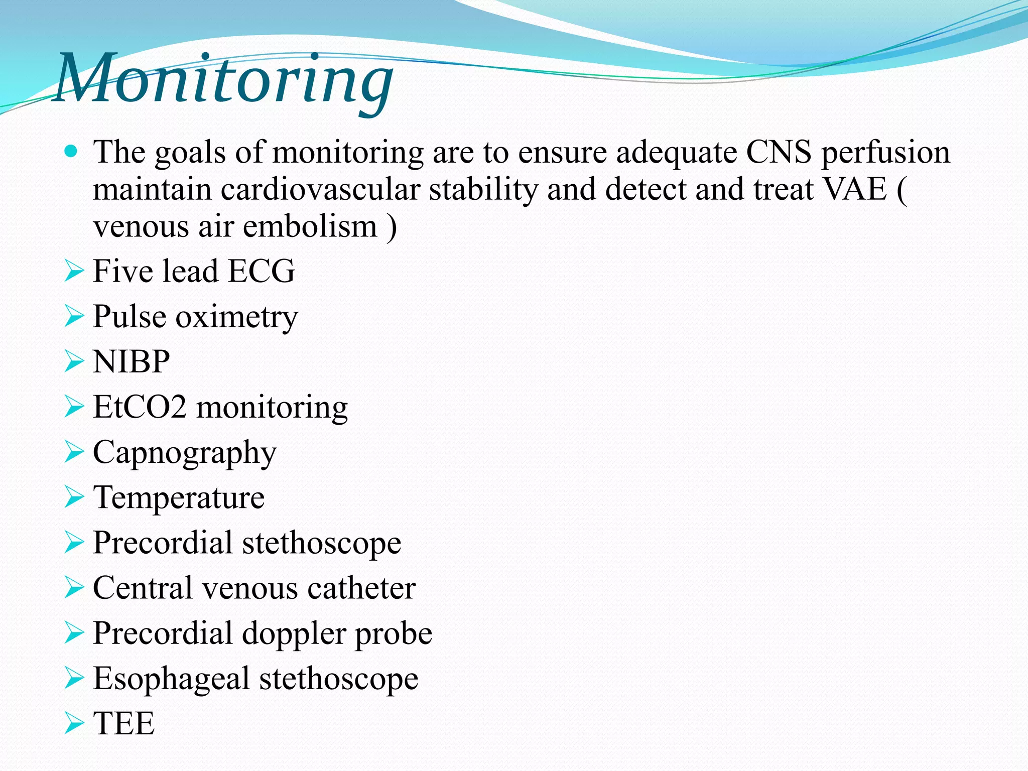 Anaesthesia for posterior fossa surgery | PPTX