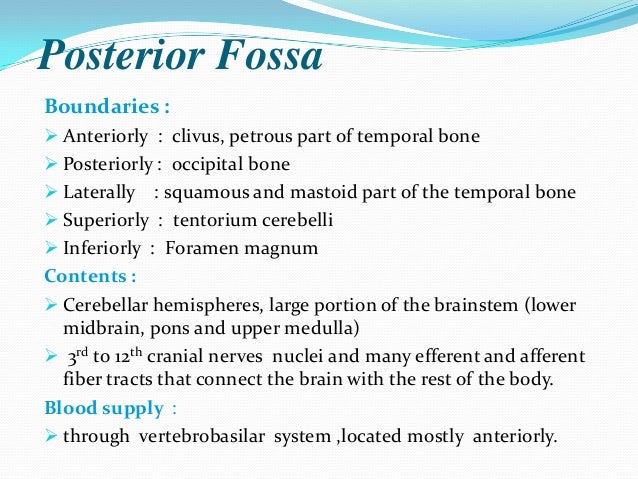 Anaesthesia for posterior fossa surgery