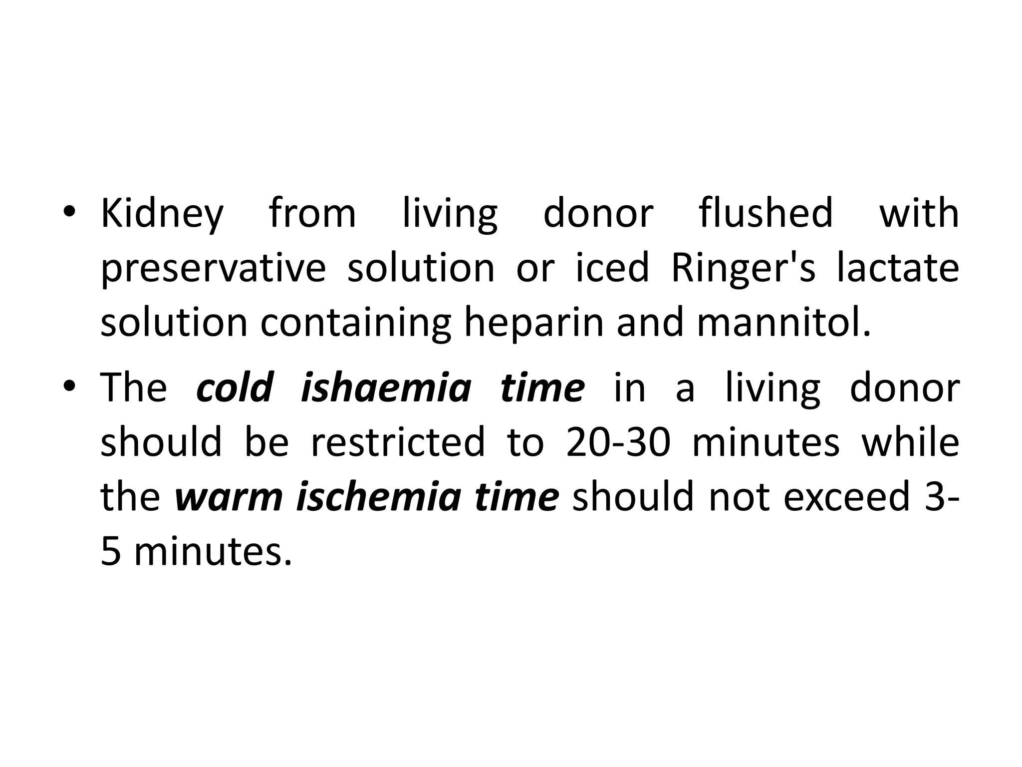 Anaesthesia for renal transplantation | PPTX
