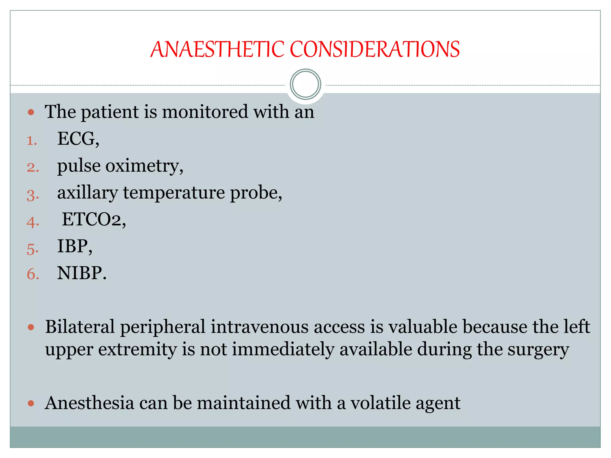 Anaesthesia for robotic surgery | PPTX