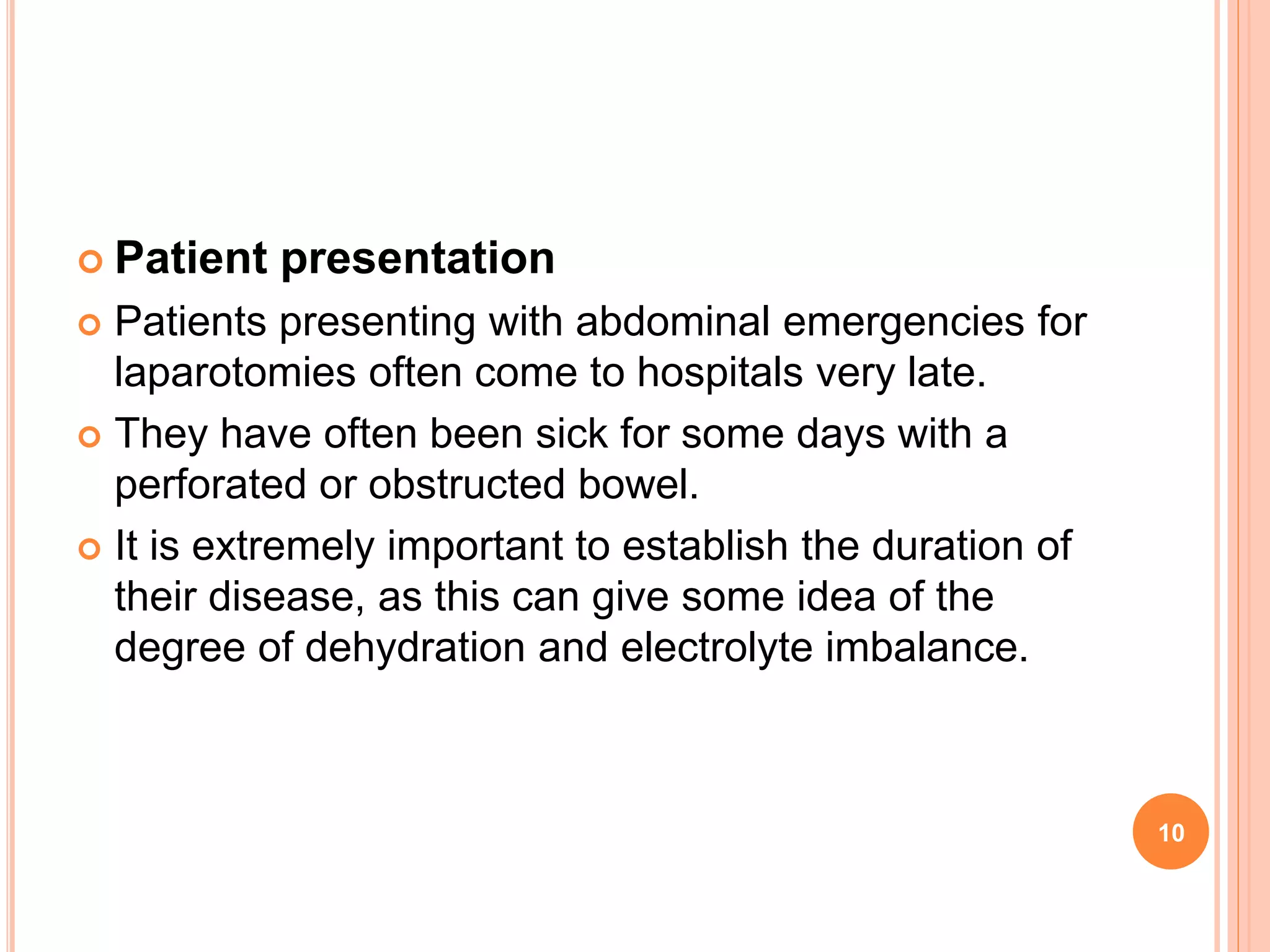 Anaesthesia for sick laparotomy | PPTX