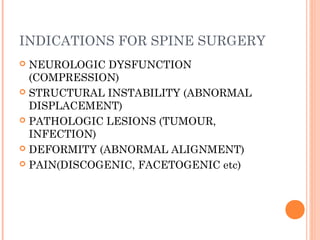 Anaesthesia for spine surgery | PPT