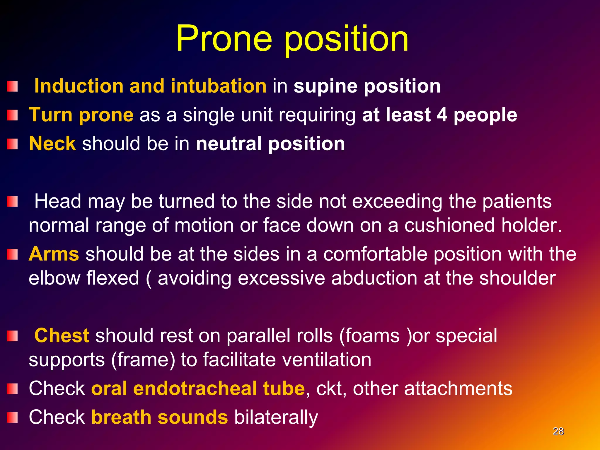 Anesthesia for spine surgery | PPT