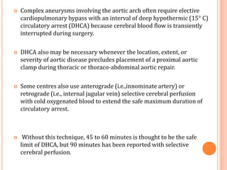 Anaesthesia for thoraco abdominal aortic surgery | PPTX