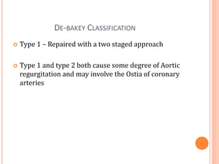 Anaesthesia for thoraco abdominal aortic surgery | PPTX