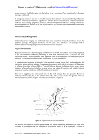 Anaesthesia for thyroid_surgery_totw_162_2009 | PDF