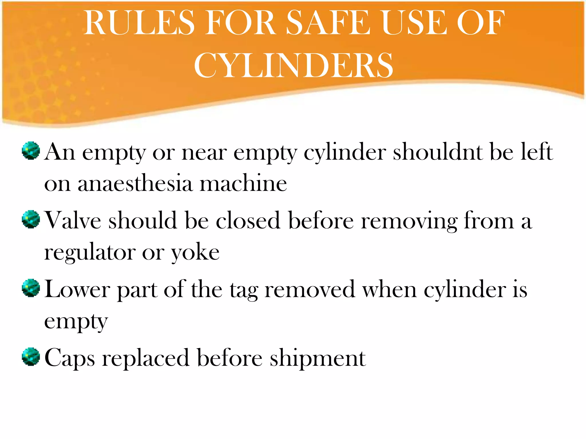 Anaesthesia gas cylinders & pipeline gas supply | PPTX