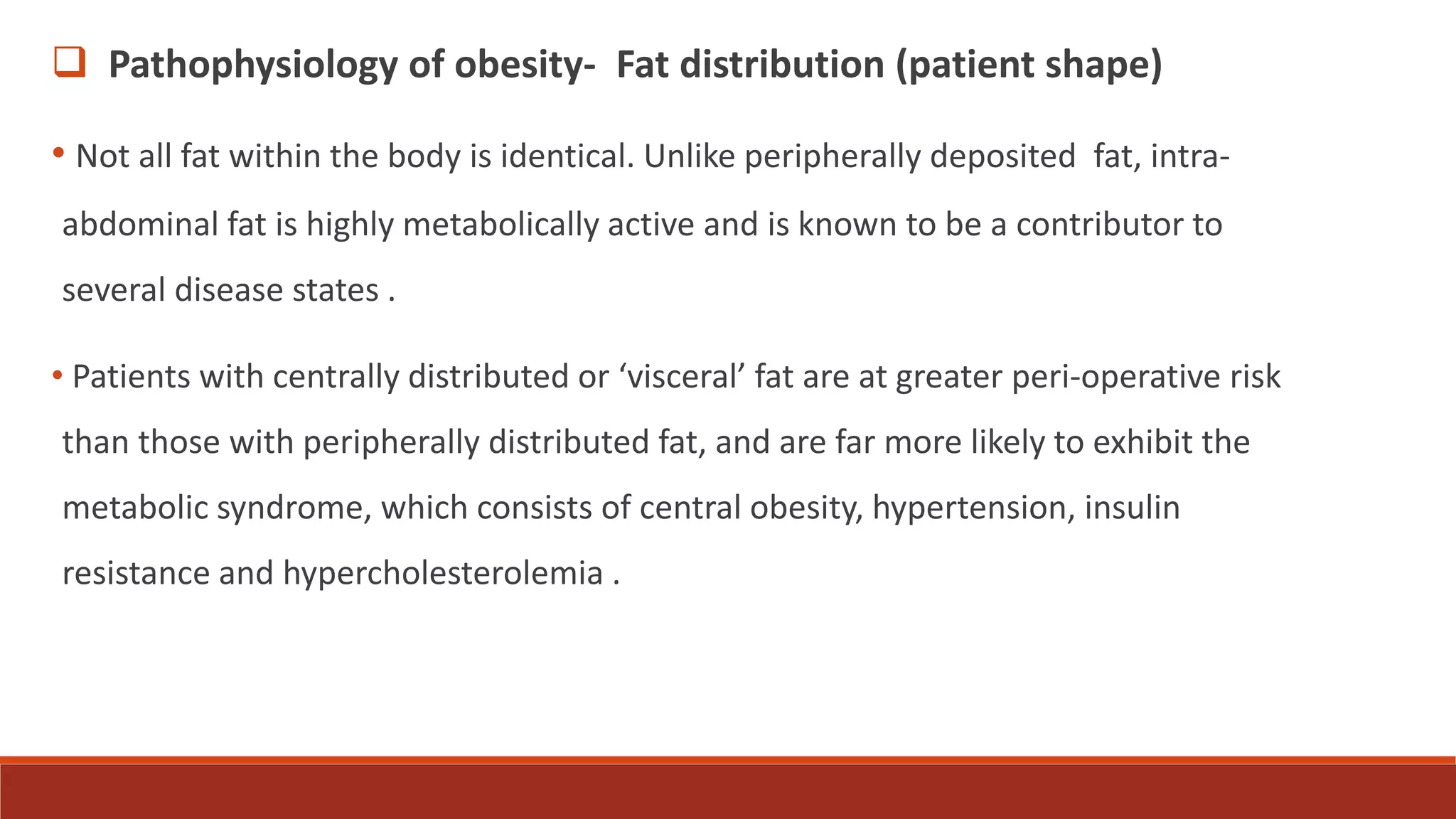 Anaesthesia in an obese patient | PPTX