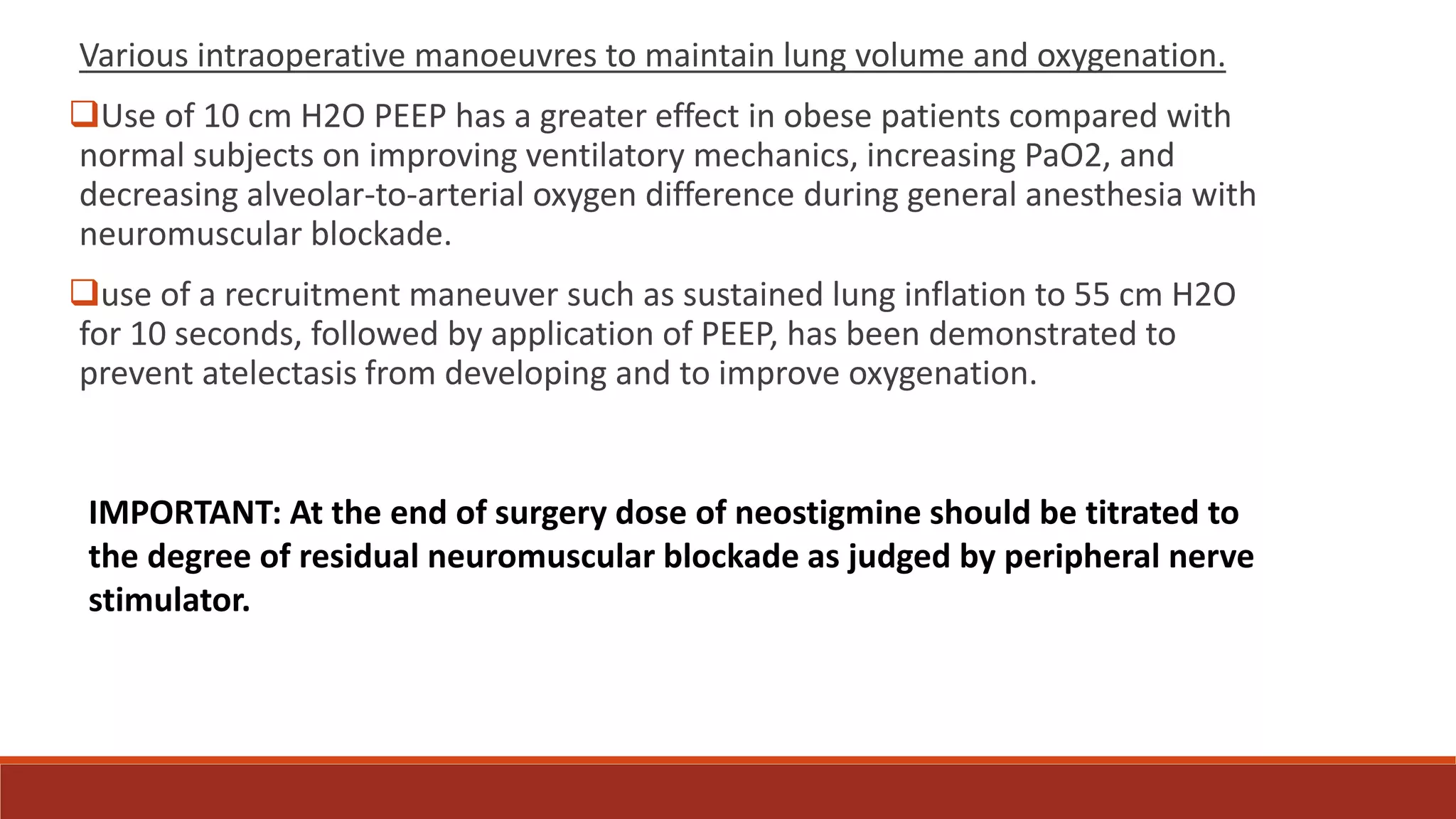 Anaesthesia in an obese patient | PPTX