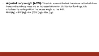 Anaesthesia in an obese patient | PPTX