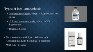 Anaesthesia in ent practice | PPTX