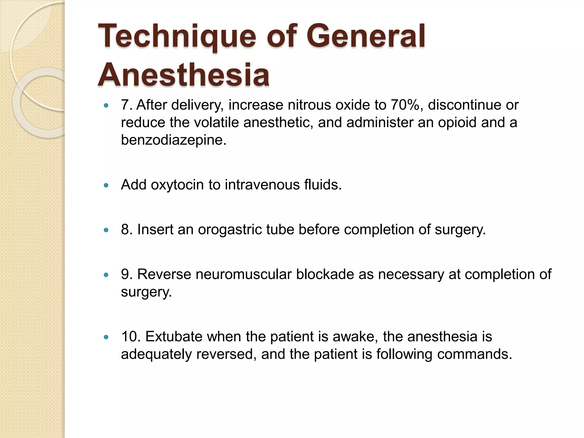 Anaesthesia for LSCS | PPTX