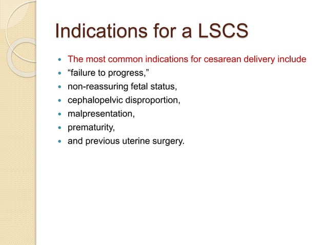 Anaesthesia for LSCS | PPTX | Pregnancy | Reproductive Health