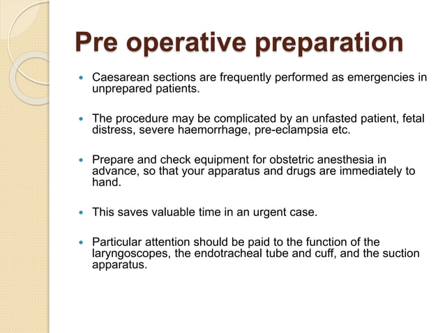 Anaesthesia for LSCS | PPTX | Pregnancy | Reproductive Health
