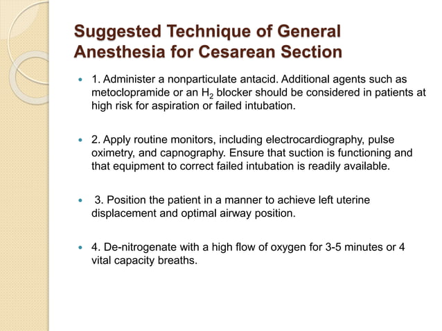 Anaesthesia For Lscs Ppt