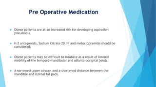 Anaesthesia in obesity | PPTX | Heart and Cardiovascular Diseases ...