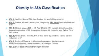 Anaesthesia in obesity | PPT