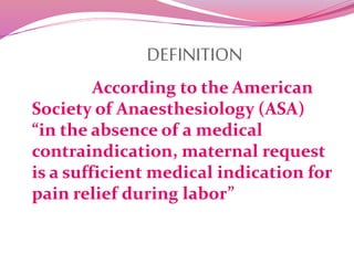 Anaesthesia in obstetrics and role of midwife | PPTX